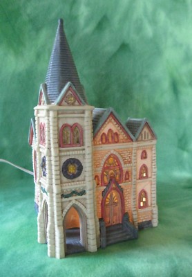 DICKEN'S COLLECTABLES Classic Series CHURCH 1996 Lighted Cord w/ Bulb ...