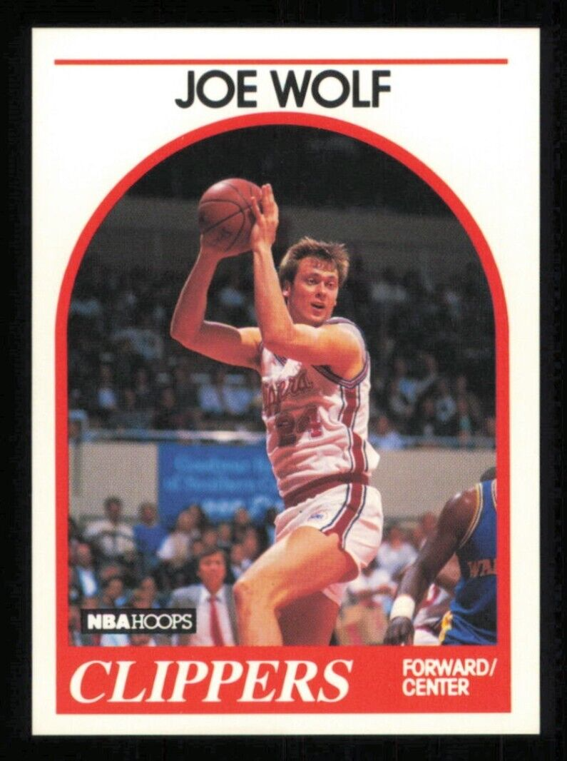 1989-90 NBA HOOPS Basketball Card - JOE WOLF #173 - Los Angeles ...