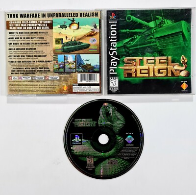 Sony PlayStation Game STEEL REIGN US NTSC Tank Combat Simulation ...