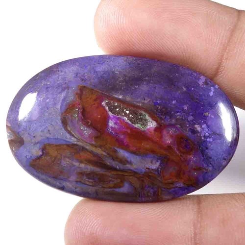 64.50 Cts Natural Rock Sugilite Oval Cabochon Loose Gemstone 30X47X06 ...