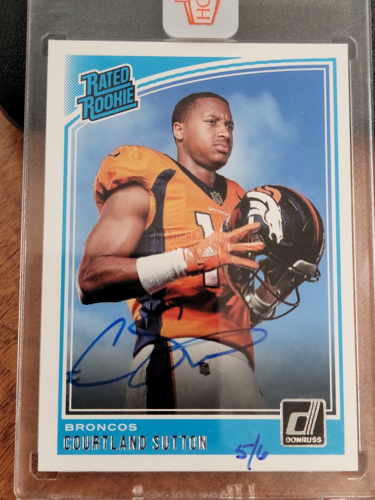 2018 Donruss Courtland Sutton Auto /6, on card auto to /6. From Honors ...