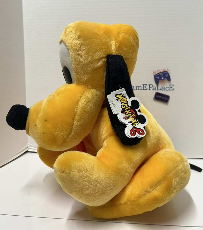 Vintage Pluto Disneyland Walt Disney World Plush Stuffed Sitting Dog 15 ...