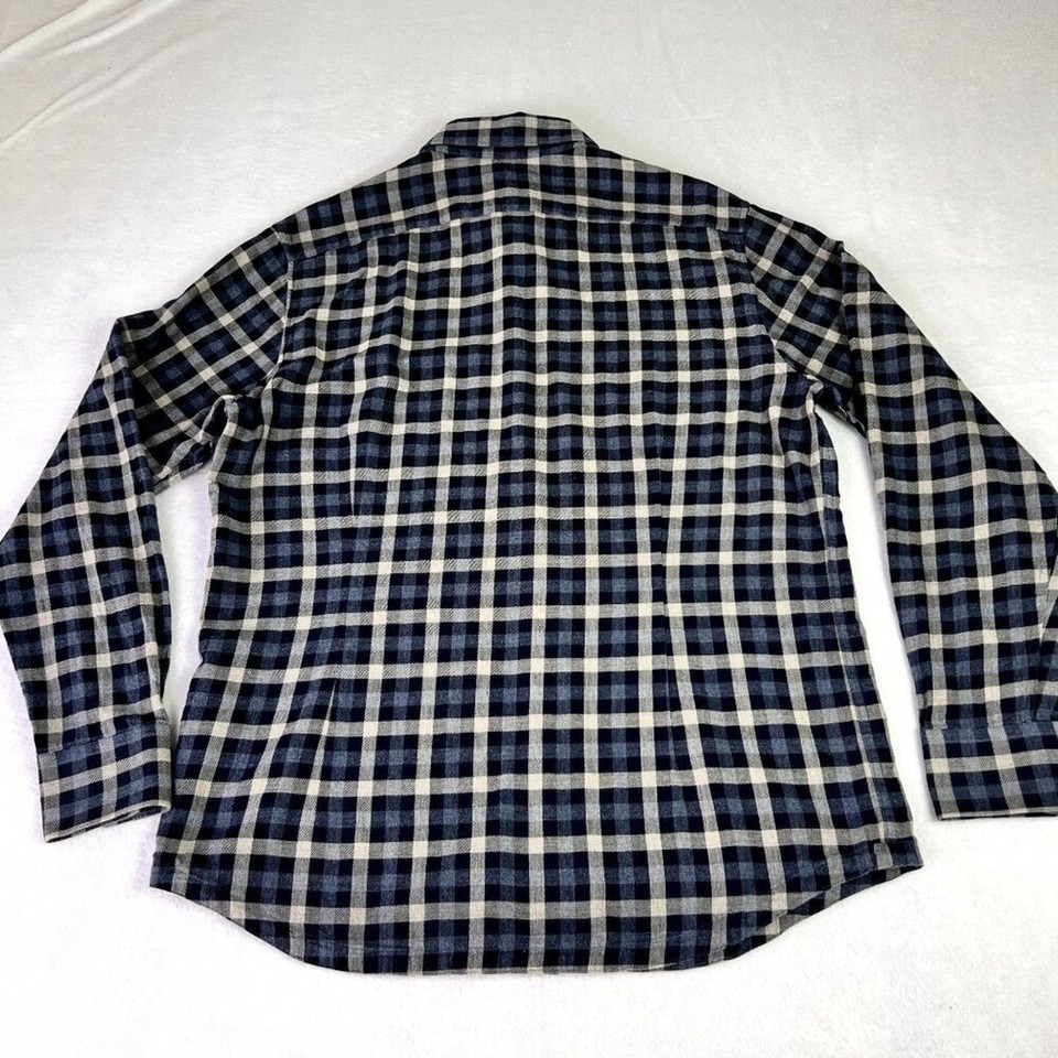 Goodman Shirt Mens Size Large Blue Plaid Long Sleeve Button Down ...