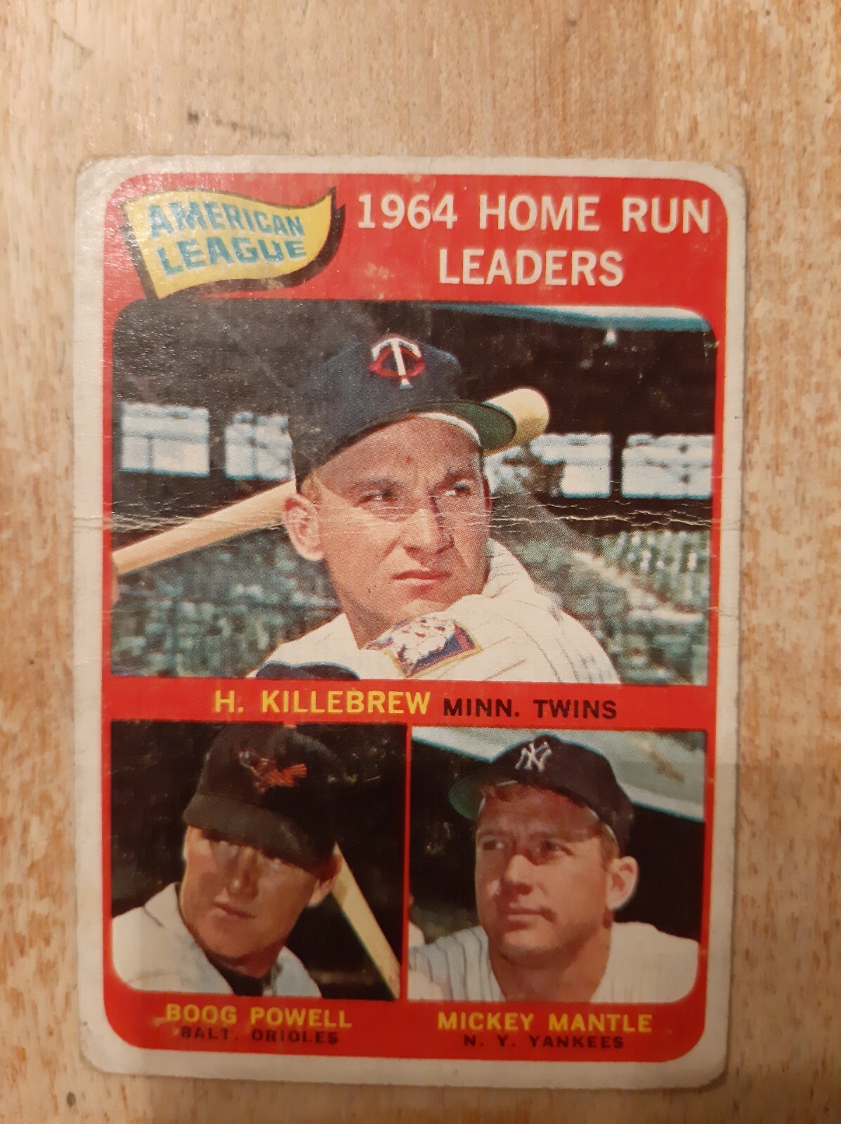 1965 Topps #3 Killebrew, Powell, Mantle AL Home Run Leaders Poor | eBay