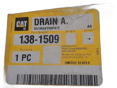 Cat Caterpillar 138-1509 DRAIN PLUG | eBay