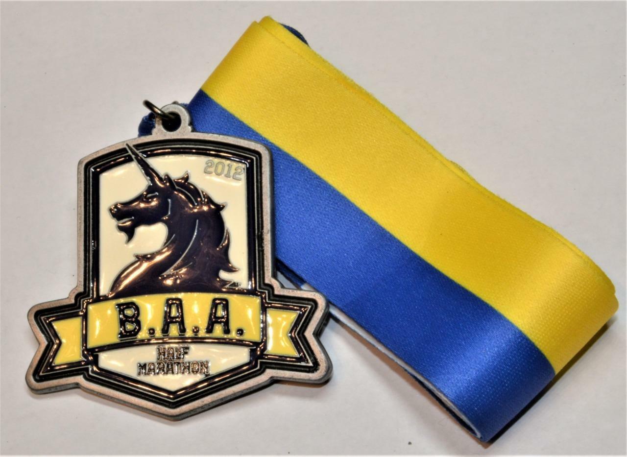 Official BAA Boston Athletic 2012 BOSTON Half MARATHON Finisher Medal w ...