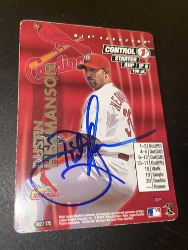 Dustin Hermanson Signed 2001 MLB Showdown Baseball Card Auto Cardinals ...
