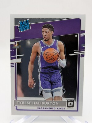 💥 Tyrese Haliburton 2020-2021 Panini Donruss Optic Rated Rookie RC Base ...