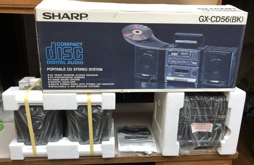 Sharp AM/FM Radio CD/Cassette Player GX-CD56 New On Box Vintage Rare | eBay
