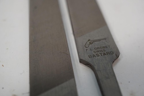 Two NOS F.L. Grobet 6" Watchmakers Machinists BASTARD cut Files SWISS ...