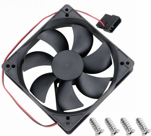 12cm 120mm Quiet PC Computer Case/Chassis Cooling 4Pin Fan Molex Power ...