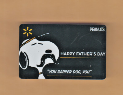 Collectible Walmart Gift Card - Snoopy Father's Day - No Cash Value ...