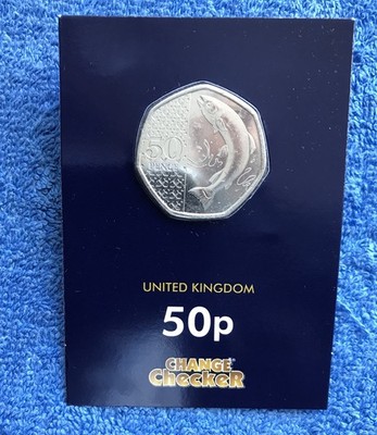 2023 Atlantic Salmon 50p King Charles Fifty Pence Coin No Privy Mark | eBay UK