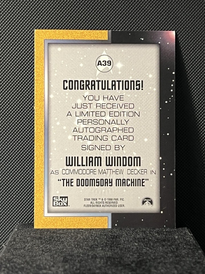 1998 SkyBox Star Trek TOS Season 2 A39 William Windom as Commodore ...