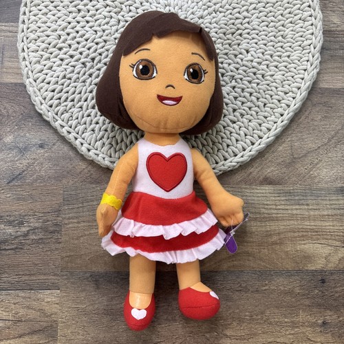 Dora The Explorer Plush Doll in Red Heart Dress 13” Nickelodeon with ...