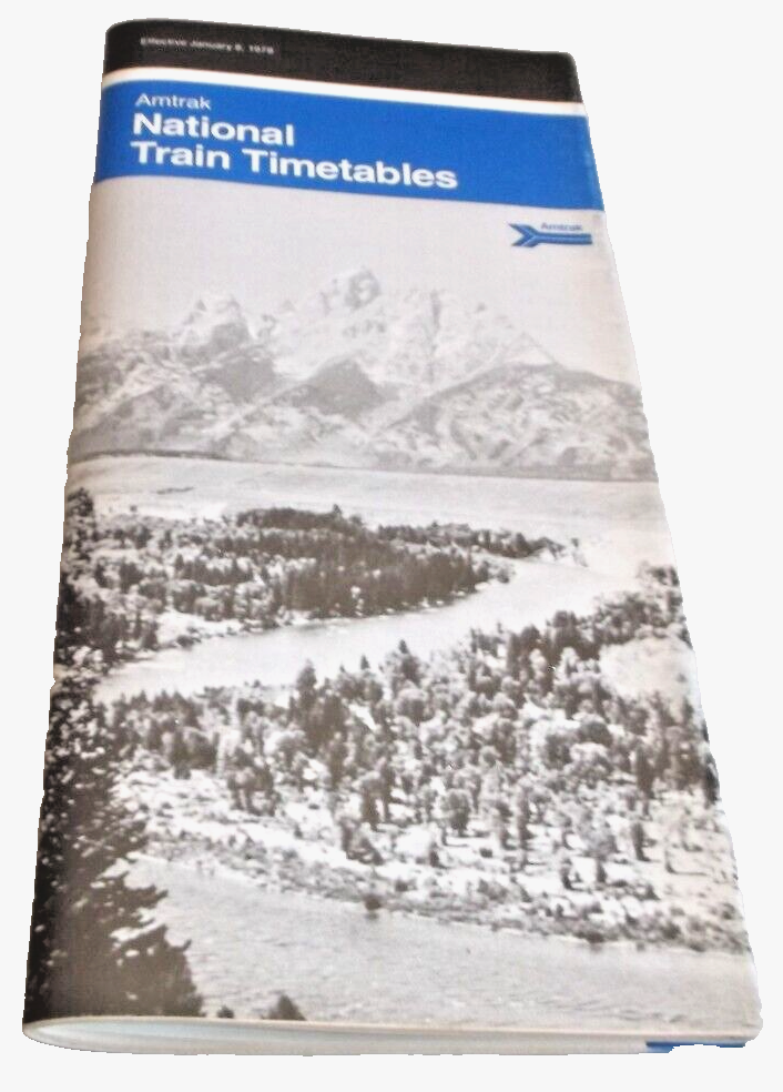 JANUARY 1978 AMTRAK NATIONAL TRAIN TIMETABLES | eBay