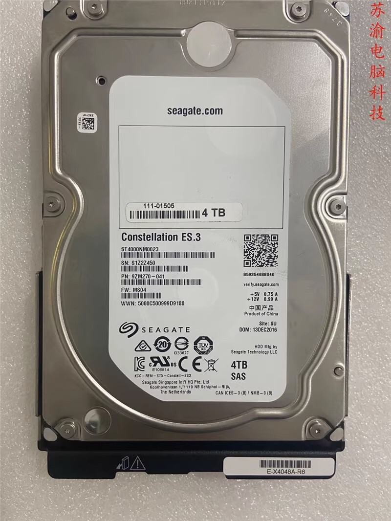 NetApp E-X4048A-R6 4T SAS 3.5” 7.2K Storage Hard Disk DE6600 E5460 ...