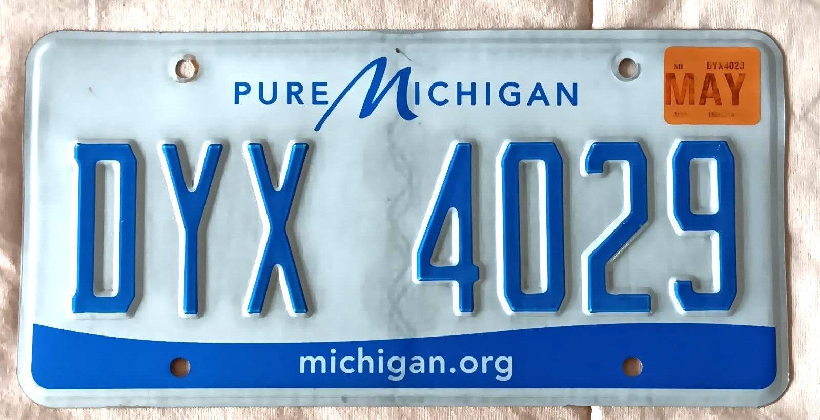 Michigan License Plate DYX4029 2018 MI Pure .Org Man Cave Garage Tag ...