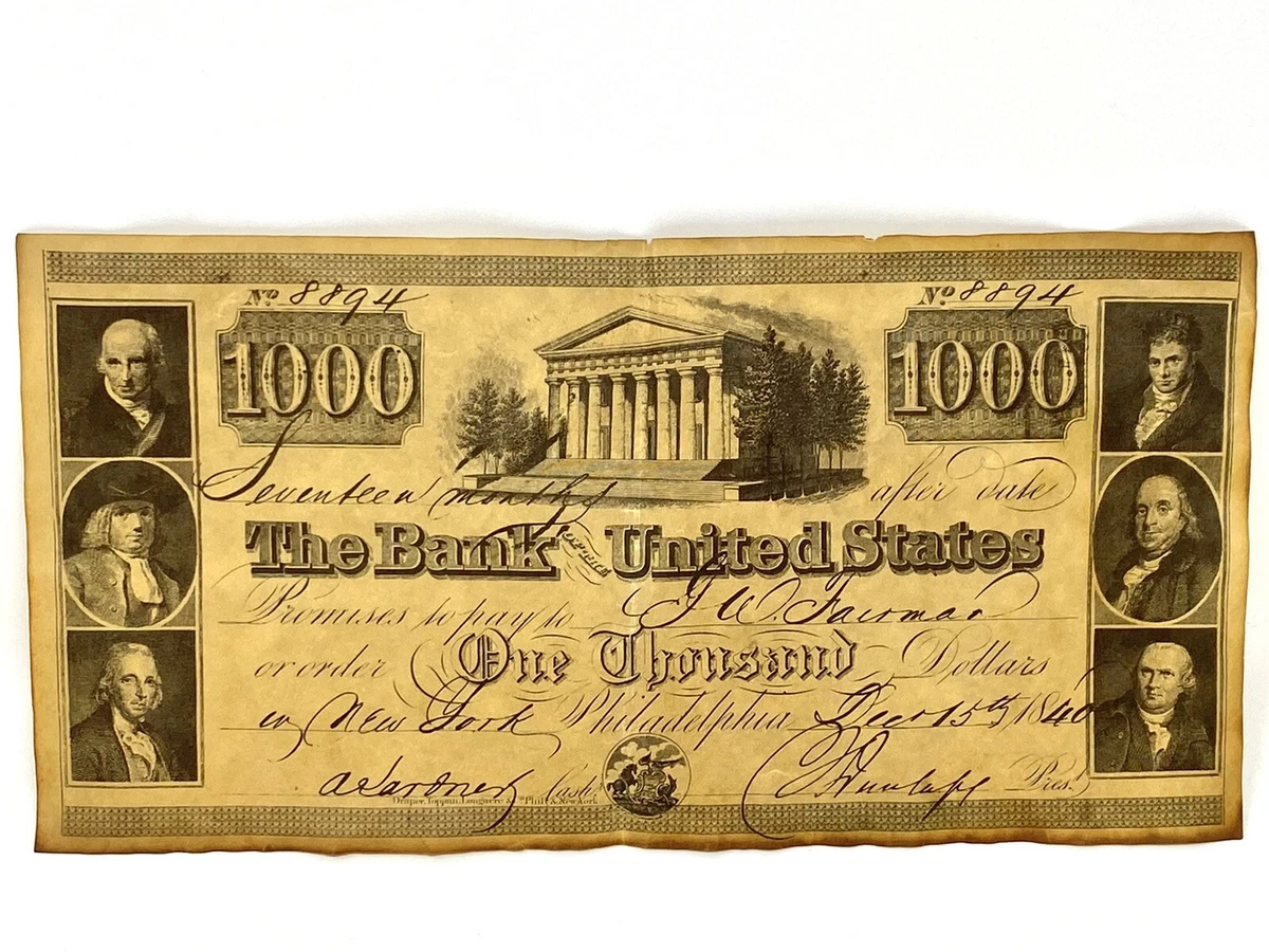 Blank 1000 Dollar Bill