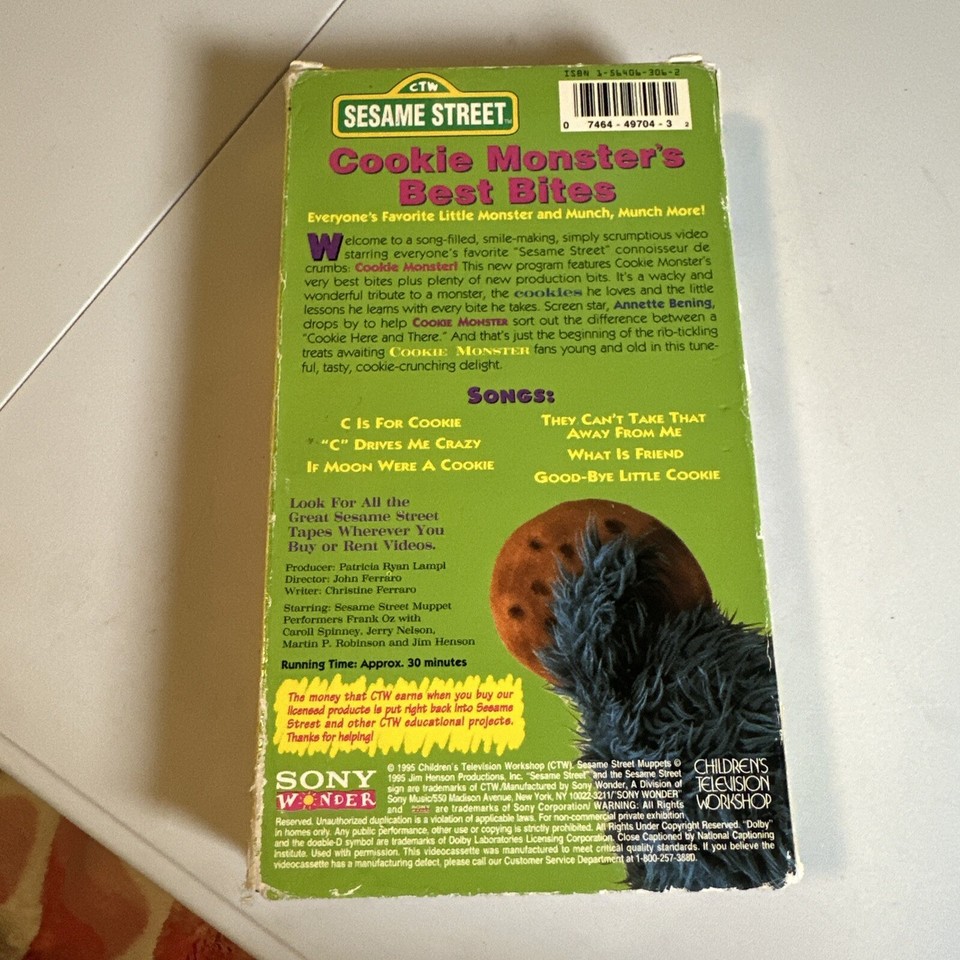 Sesame Street - Cookie Monsters Best Bites (VHS, 1995) 74644970432 | eBay