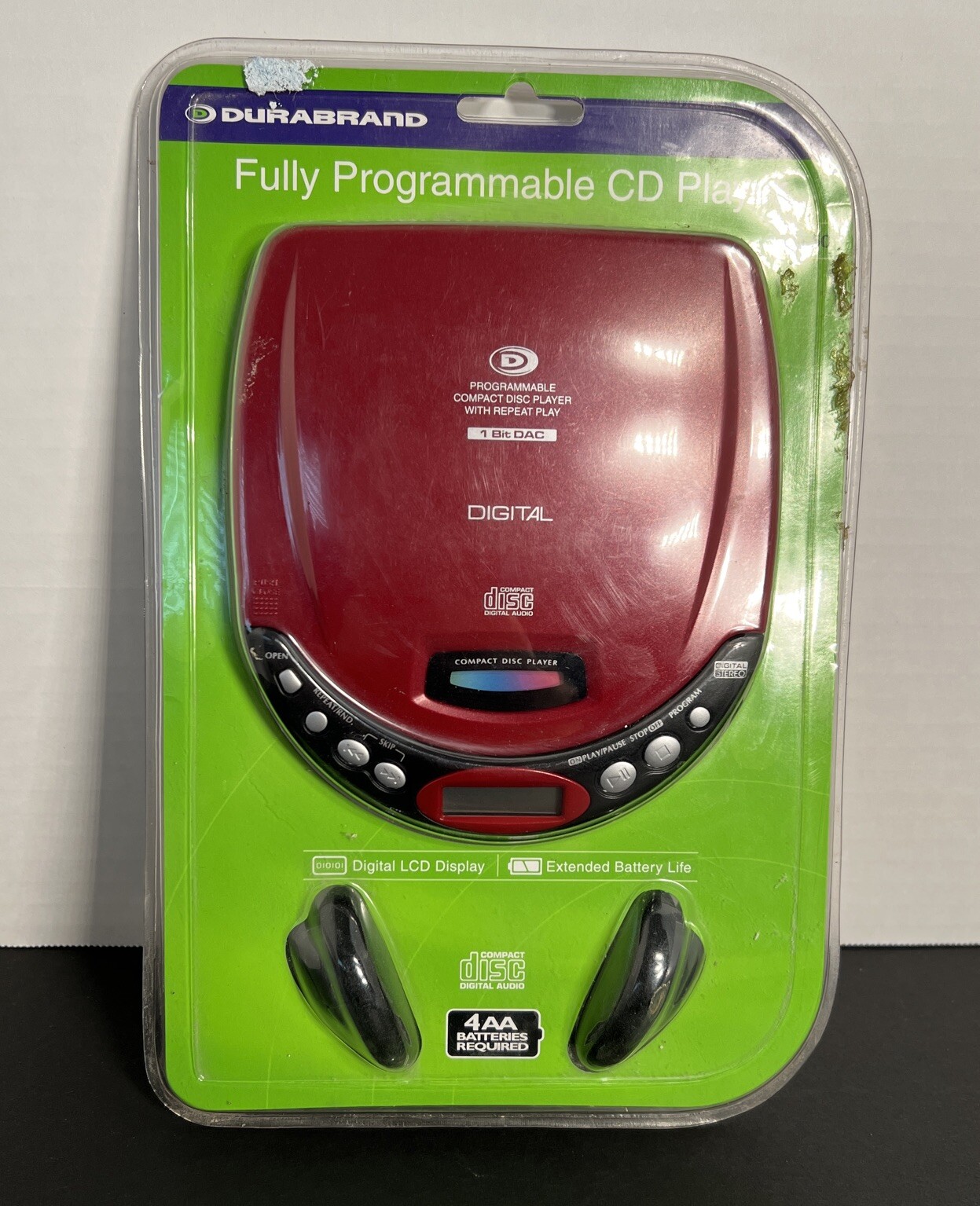 Durabrand Cd-50 Fully Programmable CD Player Personal Portable Red for ...