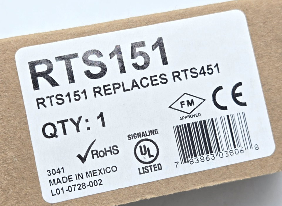 NEW System Sensor RTS151 Remote Test Station, Replaces RTS451 *Ships ...