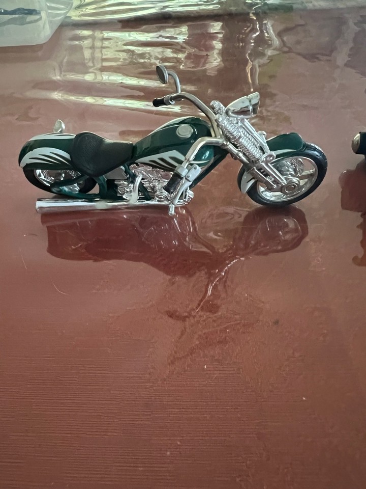 VINTAGE SET OF 9 METAL TOY CARS, TRUCKS , MOTORCYCLE AND A GROUCHY ...