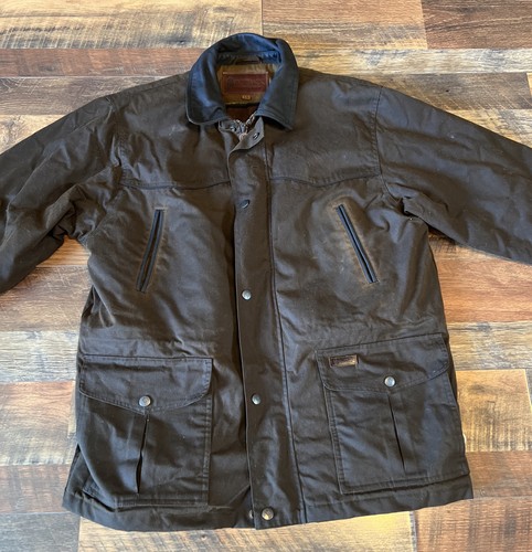Outback Trading Co Pathfinder Jacket Size Large Oilskin Lined Conceal ...