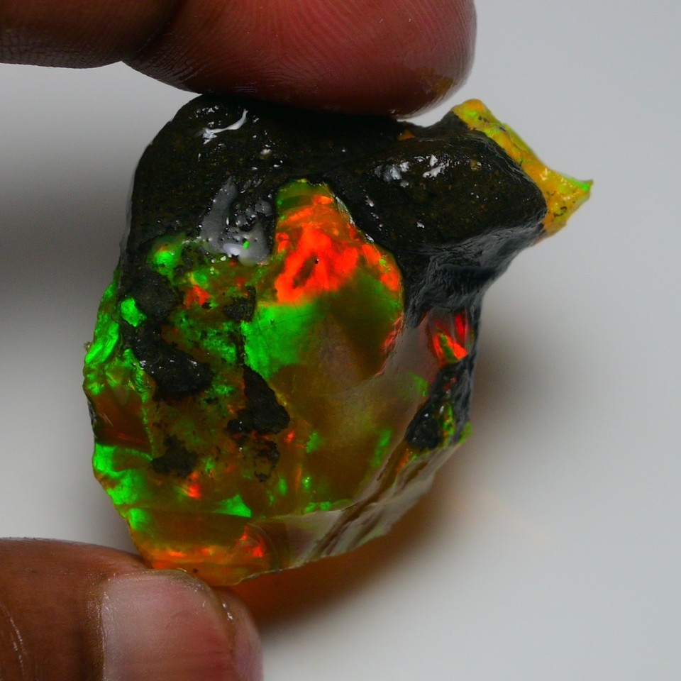 Large Opal Rough 88.70 Carat Natural Ethiopian Oil Opal Raw, Fire Opal ...