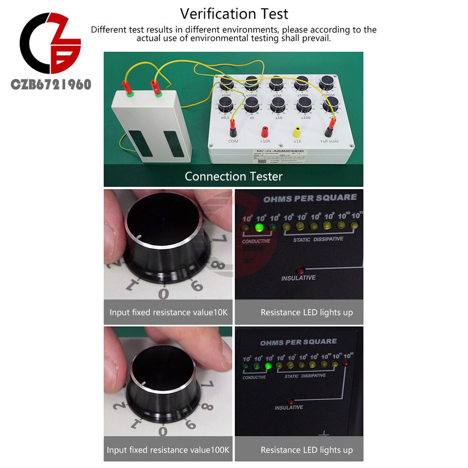 Surface Resistance Resistivity Meter DS Electrostatic Static ...