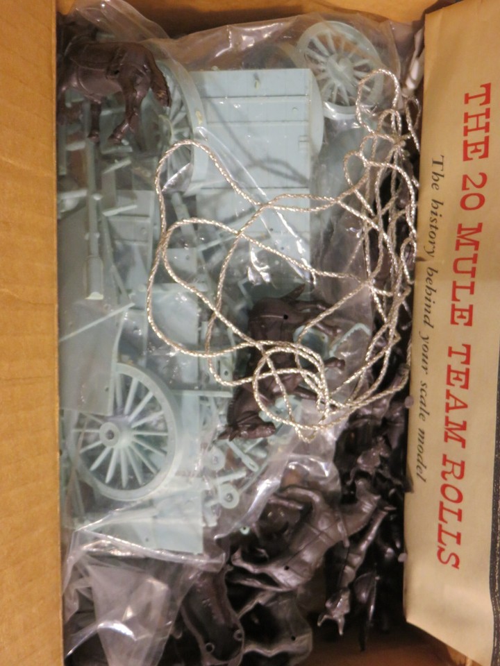 Twenty Mule Team Plastic Scale Model Kit Vtg."The 20 Mule Team Rolls ...