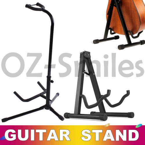 Portable Electric Acoustic Bass Guitar Stand A Frame GIG Floor Rack ...