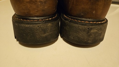 Ariat Cascade 8" Brown Leather Lace Up Roper Toe Work Boots Men's Size ...