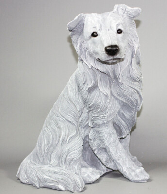 Border Collie Memorial Statue Unique Funeral Keepsake Pet Garden Figure ...