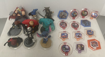 Disney Infinity Game Character And Power Disc Lot - 9 Characters And 13 ...