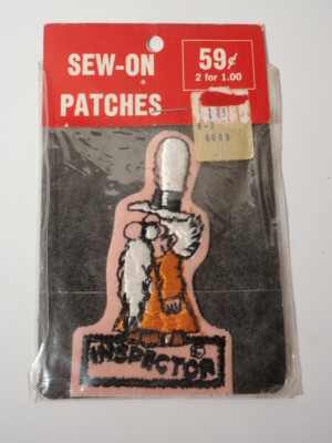 Vintage Cartoon Comic Strip Character Inspector Sew-On Patch | eBay