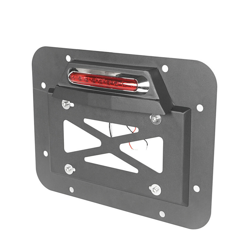 Spare Tire License Plate Relocation Kit w/ Light For 2007-2018 Jeep ...