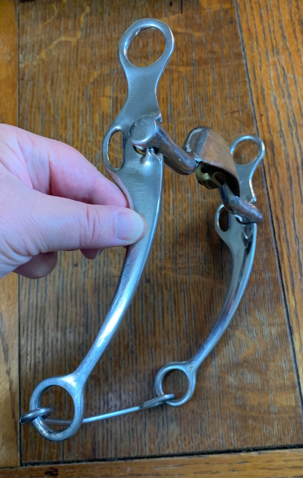 High Quality Long Shank Western Horse Curb Bit, Copper Hood Port Roller ...