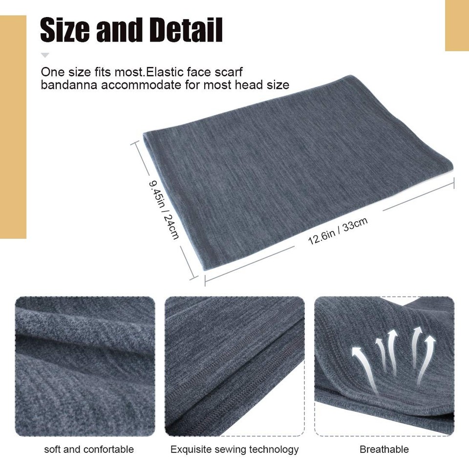 Winter Neck Warmer Fleece Windproof Neck Gaiter Snood for Men Women ...