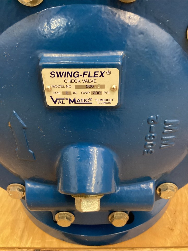 Val-Matic Swing-Flex 6” Check Valve Model 506.5 200PSI NEW | eBay