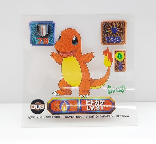 Pokemon Charmander D03 clear sticker seal Japan | eBay