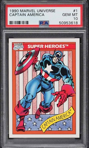 1990 Impel Marvel Universe Card # 1 Captain America PSA 10 GEM MINT | eBay
