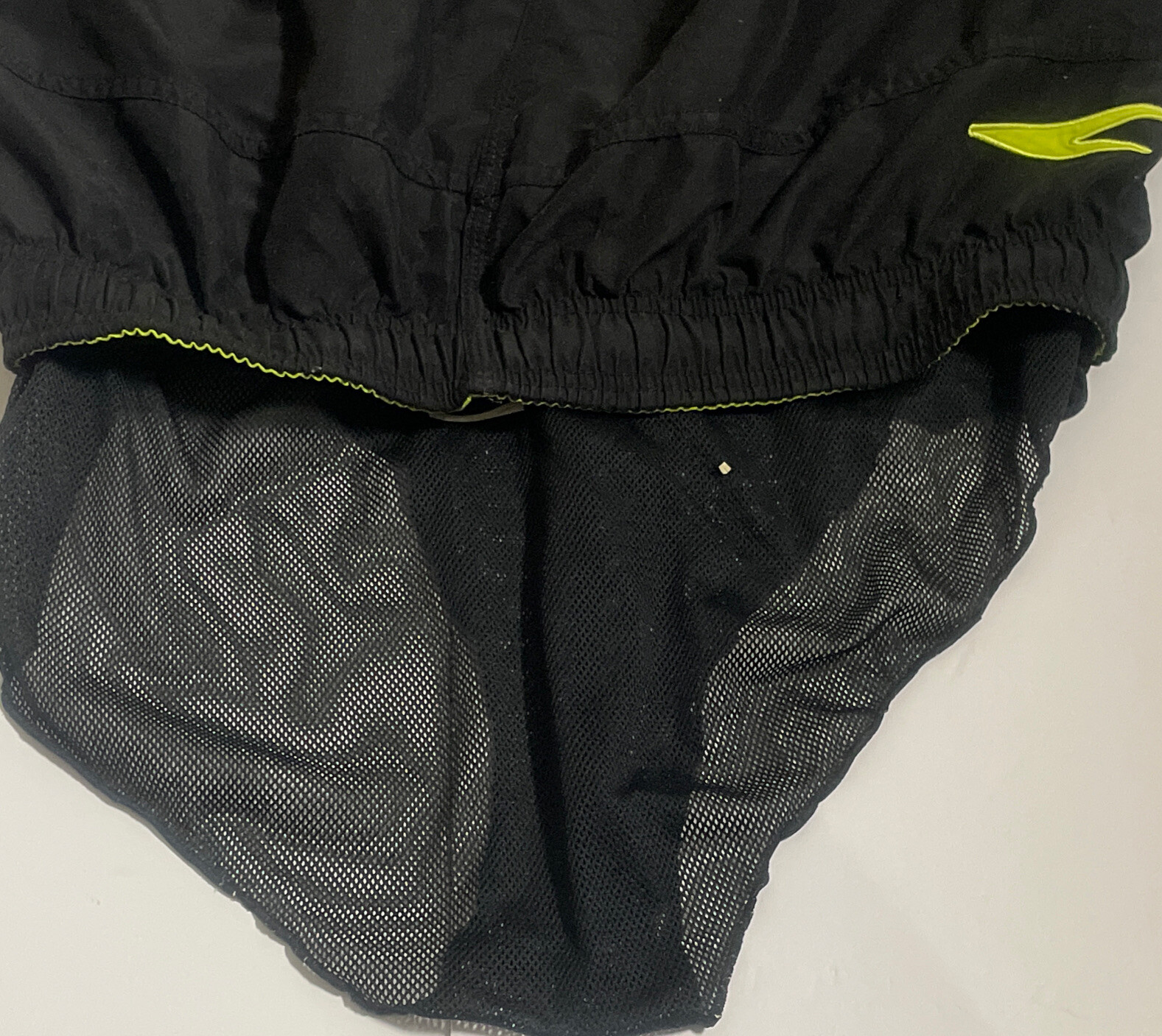 Speedo mens Black Neon Logo Swim Trunks Shorts Bathin… - Gem