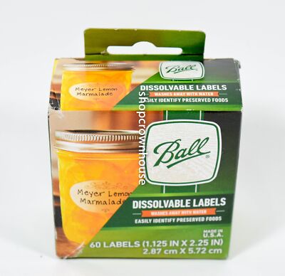 1 Ball Dissolvable Labels for Canning 60 count box equals 60 total Made ...
