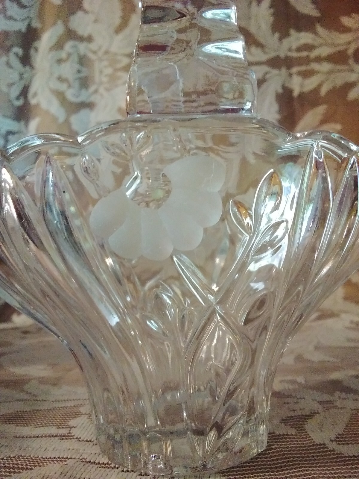 Vintage Princess House 7" Crystal Flower Basket | eBay