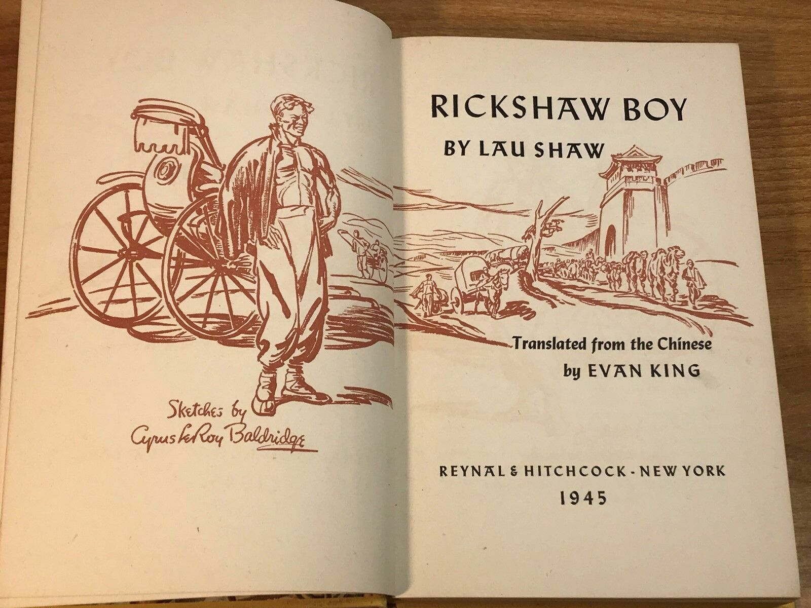 Rickshaw Boy by Lau Shaw Translated by Evan King, Illustrated Cyrus L ...