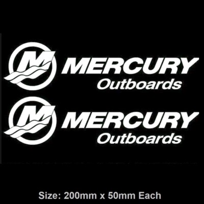 Mercury Outboard Motor Decal Stickers - MANY Colours Available ...
