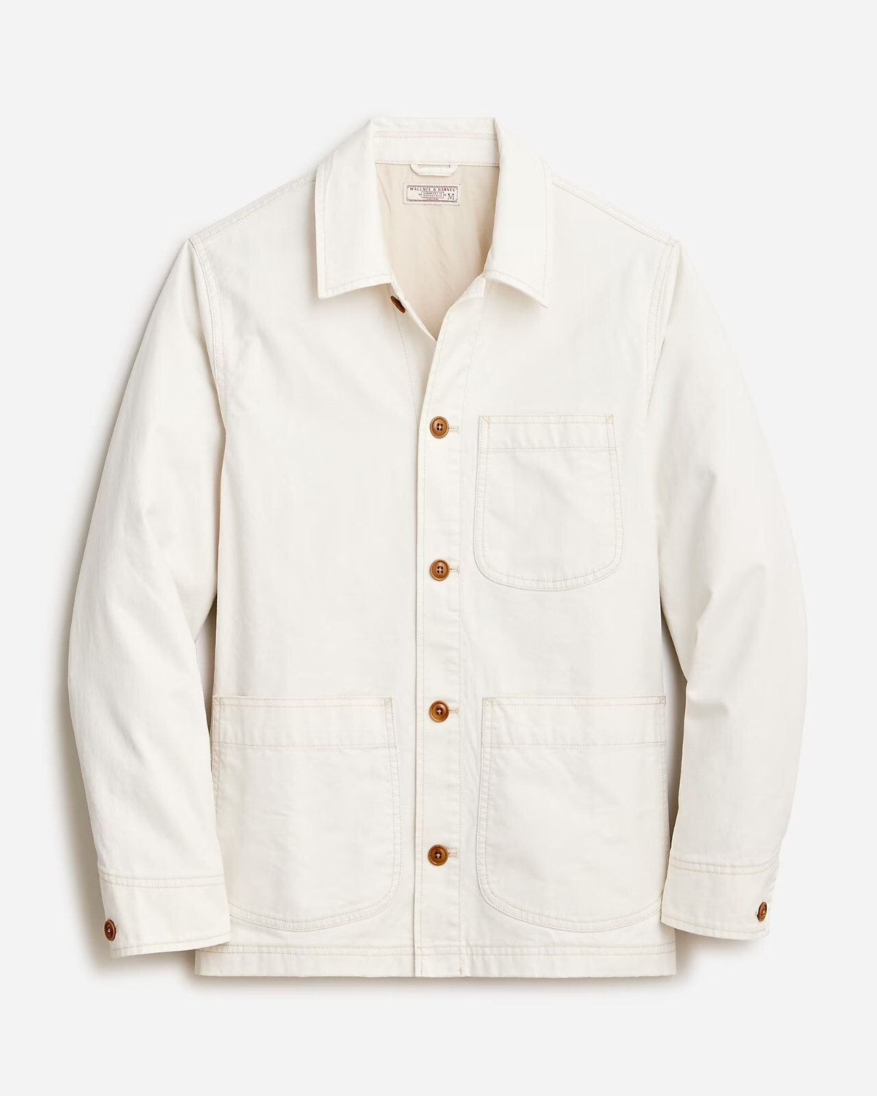 J. Crew Wallace & Barnes Lightweight Twill Heritage Chore Jacket White ...