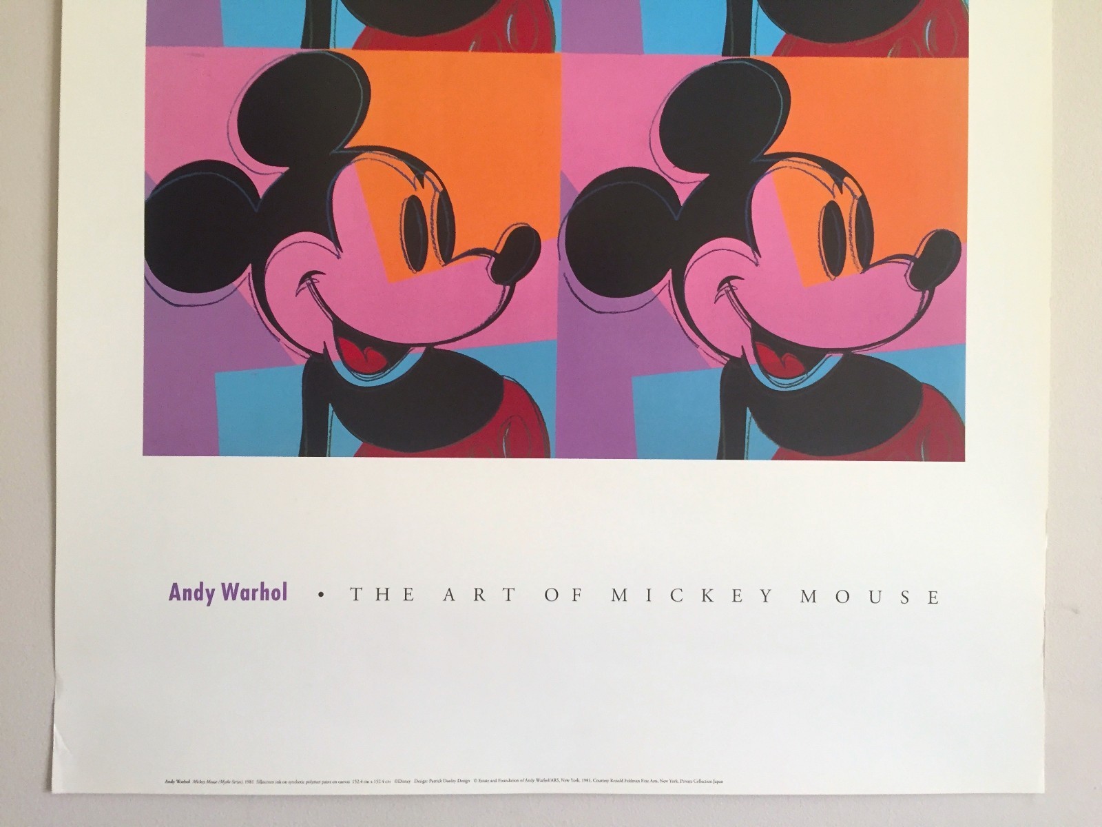 ANDY WARHOL RARE 1981 "THE ART OF MICKEY MOUSE" LITHOGRAPH PRINT POP ...