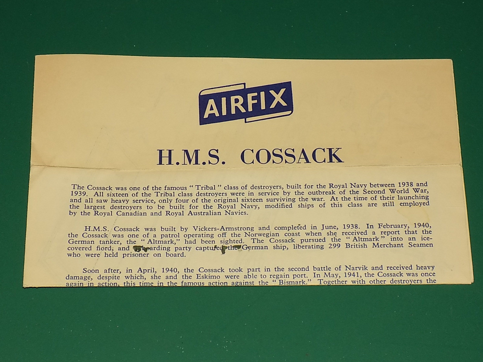 Vintage Airfix Instructions from Model Kits - Select From List | eBay